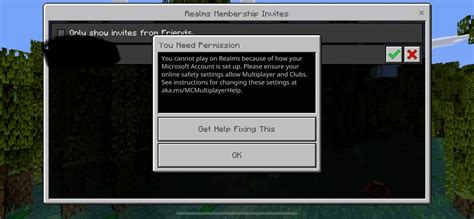 Error Message When Joining A Friends Realm R Realms