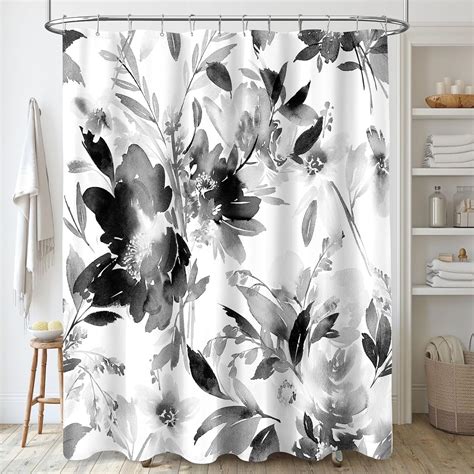 Mayzus Long Shower Curtain 72 X 78 Inch Tall Watercolor