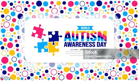 세계 자폐증 인식의 날 배경 템플릿은 4월 2일에 기념됩니다 배경 배너 카드 인사말 카드 포스터 책 표지 플래 카드 사진 프레임