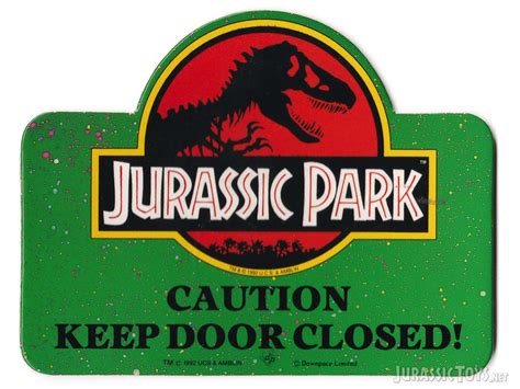 Door Sign Jurassic Park 1 Jurassic Toys The Museum