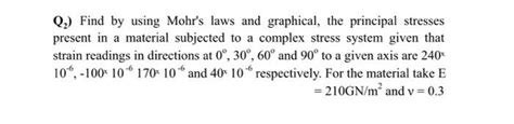 Solved Q2 Find By Using Mohr S Laws And Graphical The Chegg Com