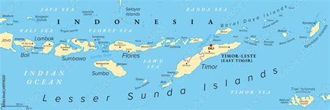 Lesser Sunda Islands Indonesia Political Map Nusa Tenggara Islands
