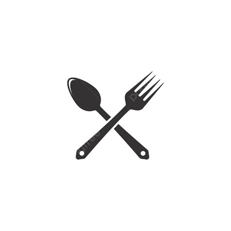 Illustration Of A Vector Icon Template Featuring A Fork And Spoon Logo