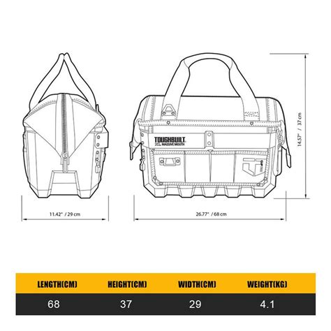 Toughbuilt Tb Ct 62 12 16a 20 Сумка с массивным ртом Сумка для инструментов купить на Ozon по