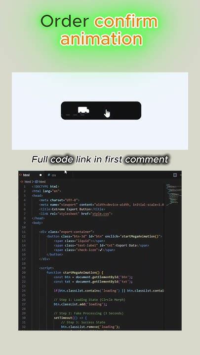 Modern Order Confirm Animation Button Html And Css Tutorial 🚚 Html