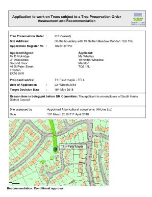 Fillable Online Application To Work On Trees Subject To A Tree Preservation Fax Email Print