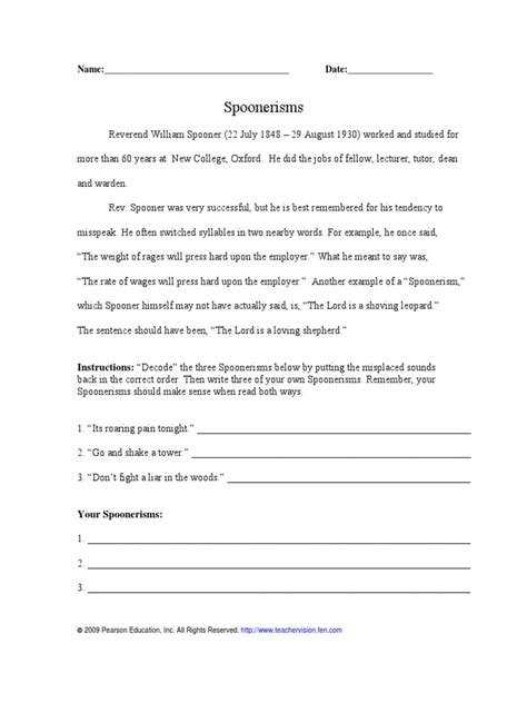 Spoonerismskey Pdf Spoonerismskey Pdf