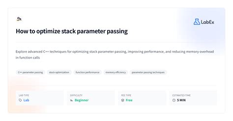 How To Optimize Stack Parameter Passing Labex
