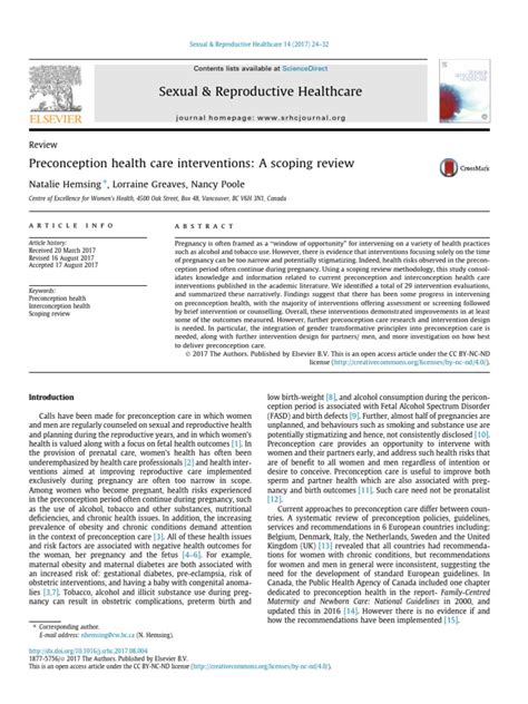 Sexual And Reproductive Healthcare Pdf Systematic Review Pregnancy