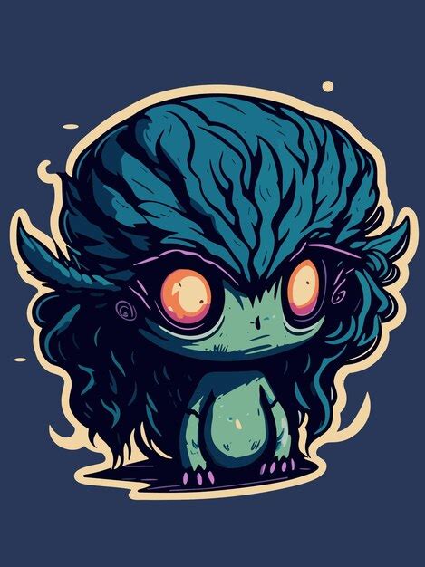 Premium Vector A Little Cute Monster In Chibi Artstyle Illustration