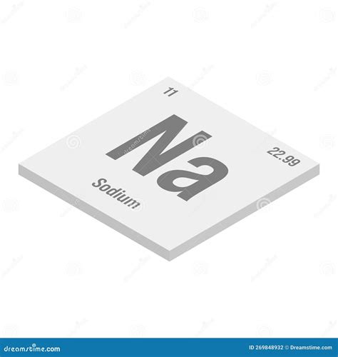 Sodium Na Periodic Table Element Stock Vector Illustration Of Babe Molecular 269848932