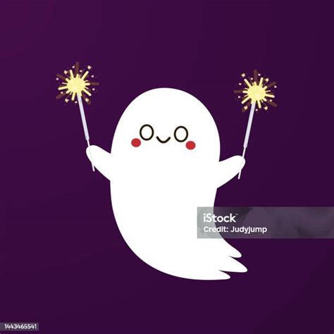 귀여운 유령과 함께 해피 할로윈 파티 인사말 카드 휴일 만화 캐릭터입니다 과자 안 주면 장난칠 거예요 할로윈 재미있는 만화입니다 10월에 대한 스톡 벡터 아트 및 기타