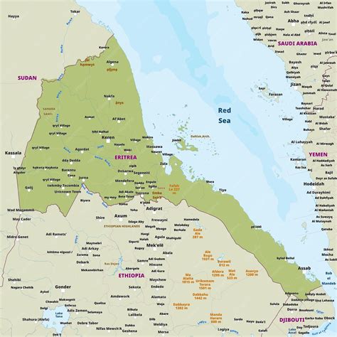 Premium Vector Simple Political Map Of Eritrea