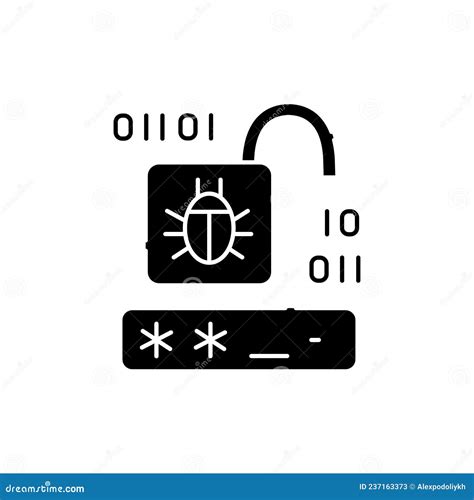 Password Cracking Flat Vector Illustration Isolated On White Background