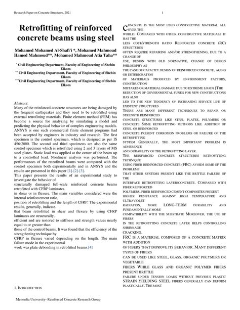 Pdf Retrofitting Of Reinforced Concrete Beams Using Steel
