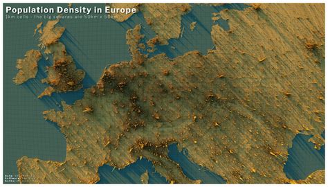 Population Density Map Of Europe