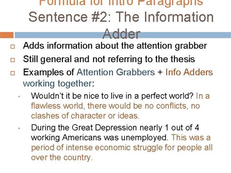 INTRODUCTORY CONCLUSION PARAGRAPHS How Should We Organize Our