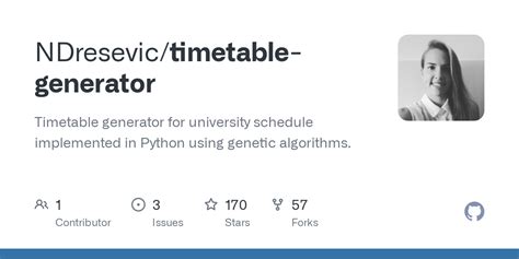 Github Ndresevic Timetable Generator Timetable Generator For University Schedule Implemented