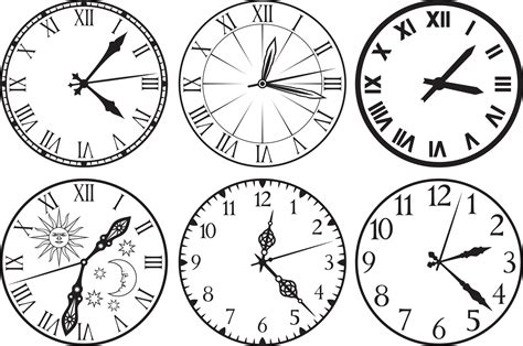 Clock Icons Set 3190113 Vector Art At Vecteezy
