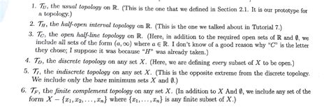 Tu The Usual Topology On R This Is The One That Chegg