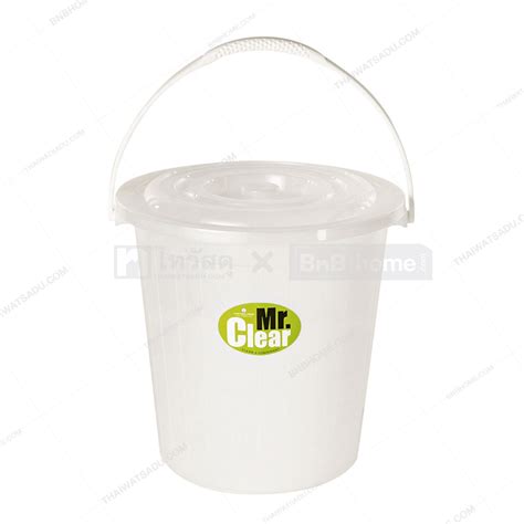 ถังน้ำหูหิ้วพร้อมฝา Pp เกรดa นำง่ายฮง รุ่น 805 A ความจุ 21 ลิตร สีขาวขุ่น ไทวัสดุ