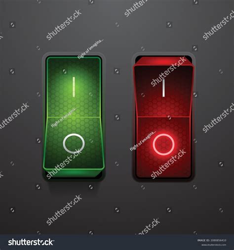 Green Red Switch Buttons Vector Illustration Stock Vector Royalty Free Shutterstock