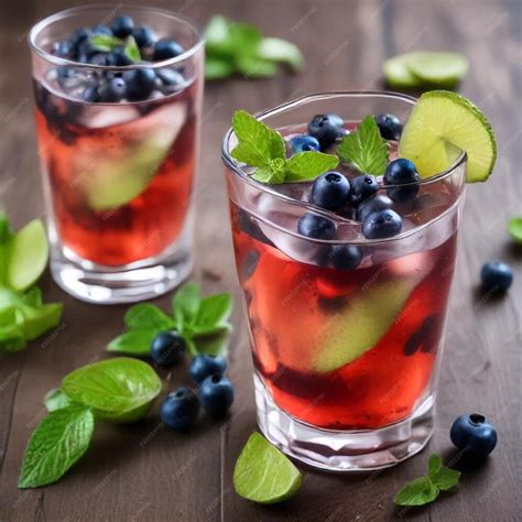 A Glass Of Liquid With A Slice Of Lime And A Slice Of Lime Premium Ai Generated Image