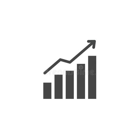 A Simplified Line Graph Icon Depicts Four Vertically Aligned Bars Of Increasing Height Stock