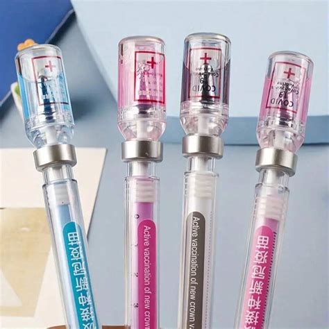 13pcs Creative Needle Vaccine Signature Neutral Pen Water Injection
