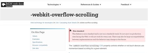 Bug SideNav Webkit Overflow Scrolling Break Position Fixed Behavior On IOS Safari