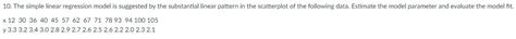 Solved The Simple Linear Regression Model Is Suggested Chegg