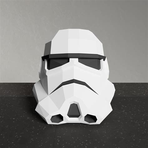 Stormtrooper Helmet Papercraft Template Imperial Star Wars