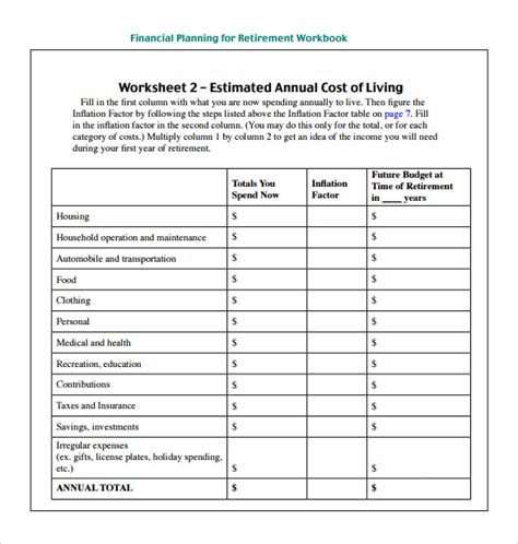 Financial Plan Template Free Free Sample Example And Format Template