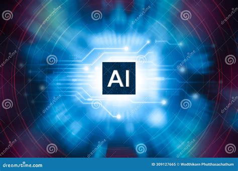 artificial intelligence ai and machine learning concept black microchip isolated and