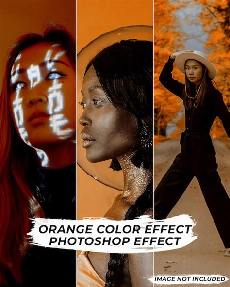 Premium Psd Orange Color Effect Template