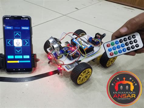 Line Follower Obstacle Avoiding Controlled By Ir Remote And Mobile Ma Robotic
