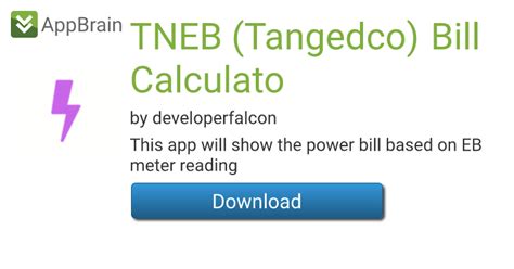 Tneb Tangedco Bill Calculato For Android Free App Download