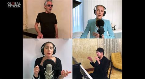 Lady Gaga Celine Dion Andrea Bocelli John Legend Sing The Prayer