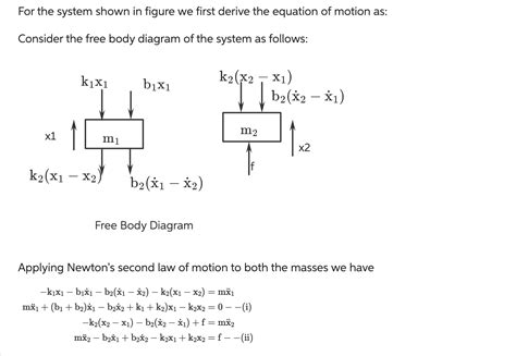 Solved Consider The Tmd System Below Where M1 Is The Mass Of