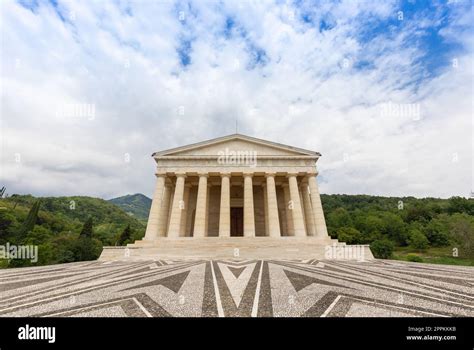 Possagno Italy Temple Of Antonio Canova With Classical Colonnade And