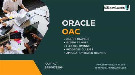 Adithya E Learning On Linkedin Orcle Oac Online Training Oracle Sapi Onlinetraining