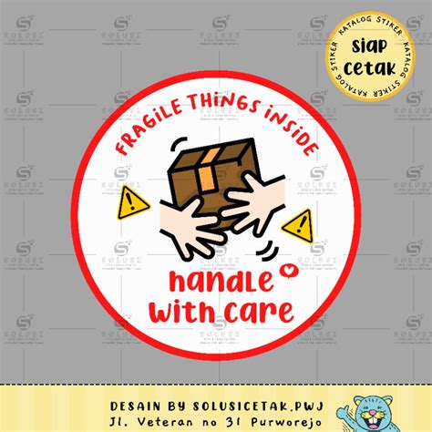 Jual Stiker Fragile Stiker Jangan Dibanting Stiker Makanan Stiker Pengiriman Stiker