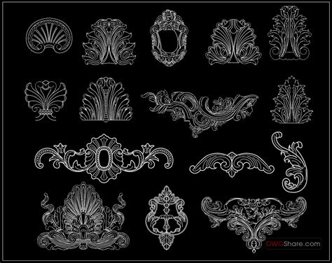 126carved Cad Block Free Dwg