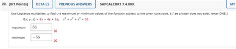 Solved Points DETAILS SAPCALCBR Find The First Chegg Com