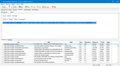 import data to webcrawler site visualizer