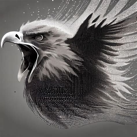 Premium Photo Particle Eagle Vector Illustration Composition