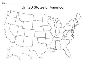 Blank State Capital Map