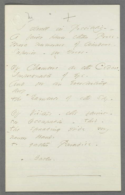 Emily Dickinson Manuscripts Poetry In Her Handwriting The New Republic