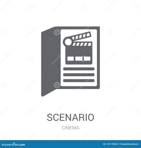 Scenario Icon Trendy Scenario Logo Concept On White Background Vector