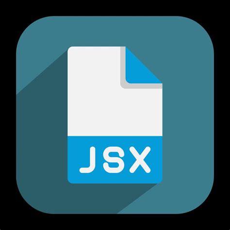 Jsx Document Flat Icons Format File Type Extension Symbol Icon